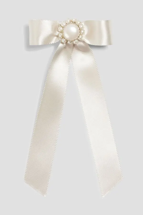 JENNIFER BEHR Paityn Bow Hair Clip - Ivory