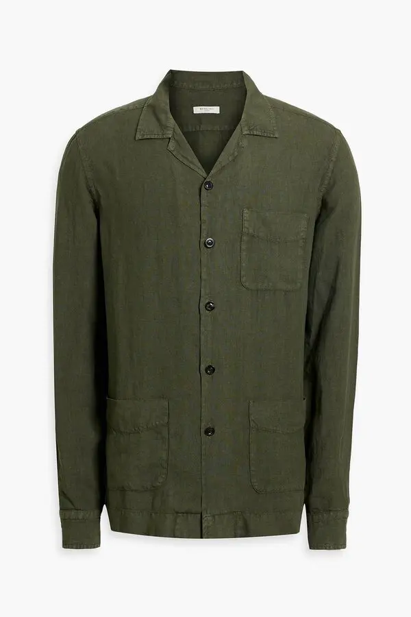 Boglioli Linen Shirt - Army Green