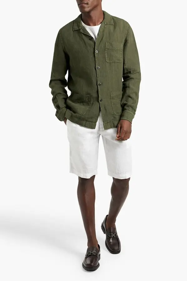 Boglioli Linen Shirt - Army Green