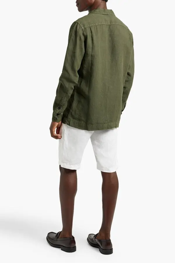 Boglioli Linen Shirt - Army Green