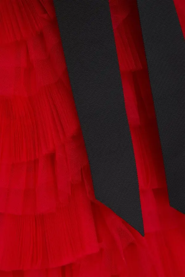 Huishan Zhang Gianna Tiered Tulle Mini Dress