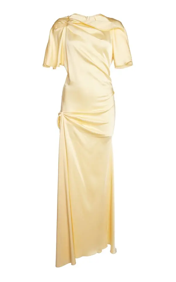 Victoria Beckham Draped A-line Dress - Yellow