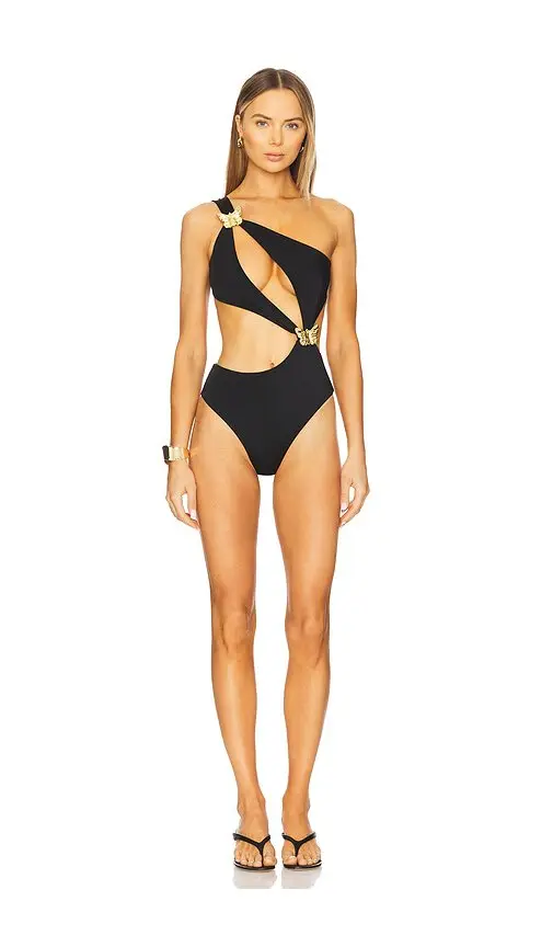 CIN CIN Orbit Butterfly One Piece Swimsuit - Black