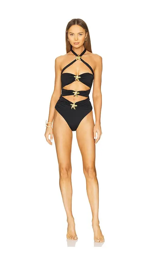 CIN CIN Diamond Seastar One Piece Swimsuit - Black