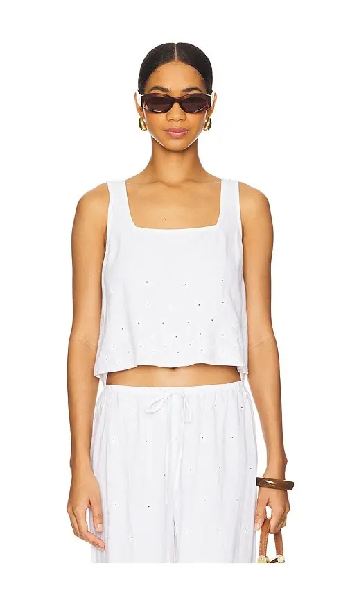 Bella Dahl Square Neck Button Back Tank