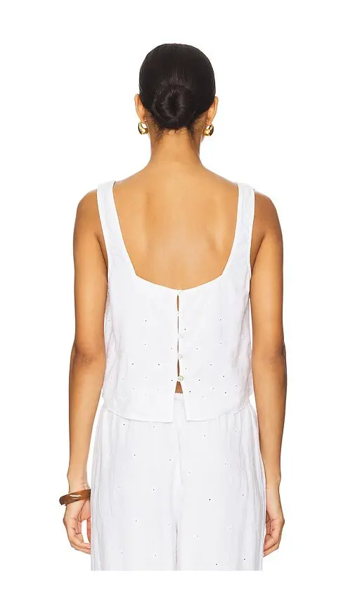 Bella Dahl Square Neck Button Back Tank