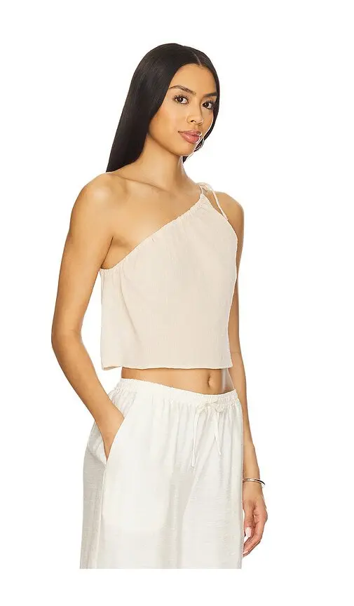 Onia Textured Gauze One-shoulder Top