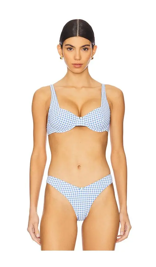 Tularosa Aster Top - Blue Gingham