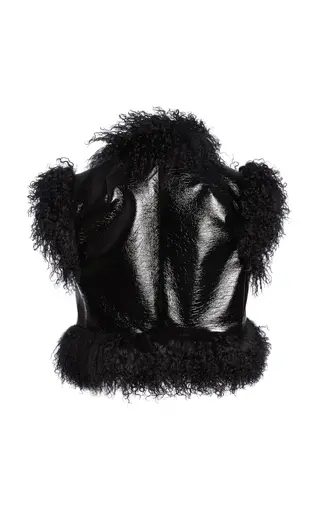 Françoise Tamara Shearling Vest - Black