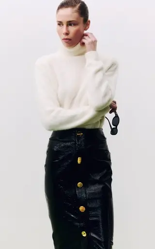 Françoise Bijou Vinyl Cotton Skirt