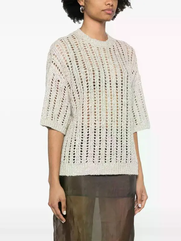 Brunello Cucinelli Sequin-embellished T-shirt