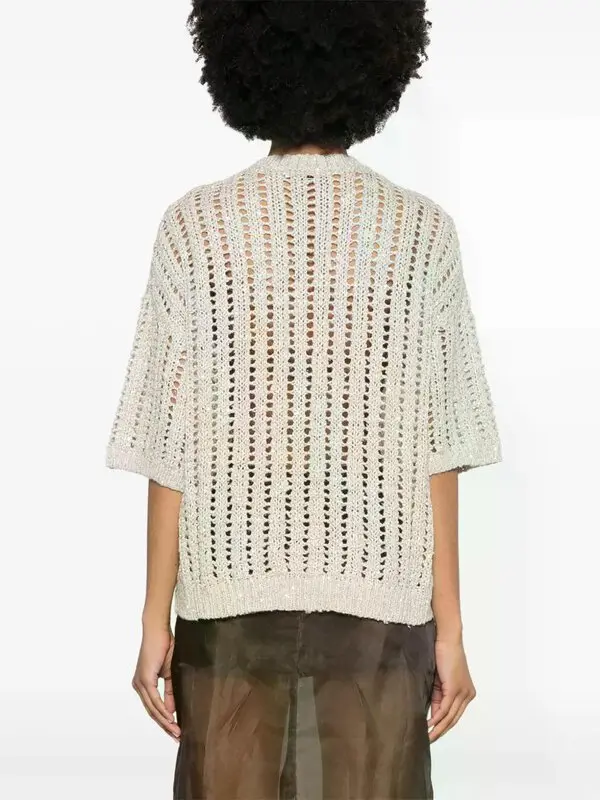 Brunello Cucinelli Sequin-embellished T-shirt