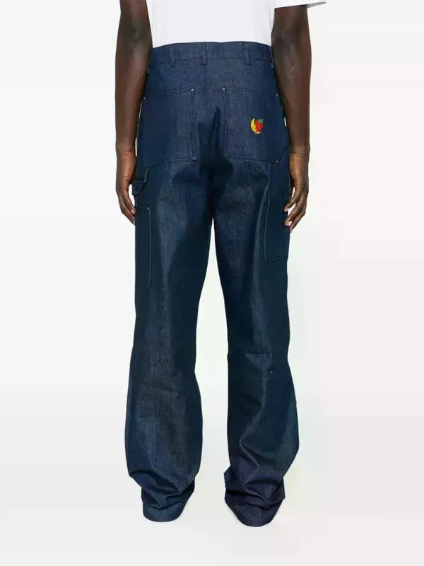 SKY HIGH FARM WORKWEAR Stud-embellished Wide-leg Jeans