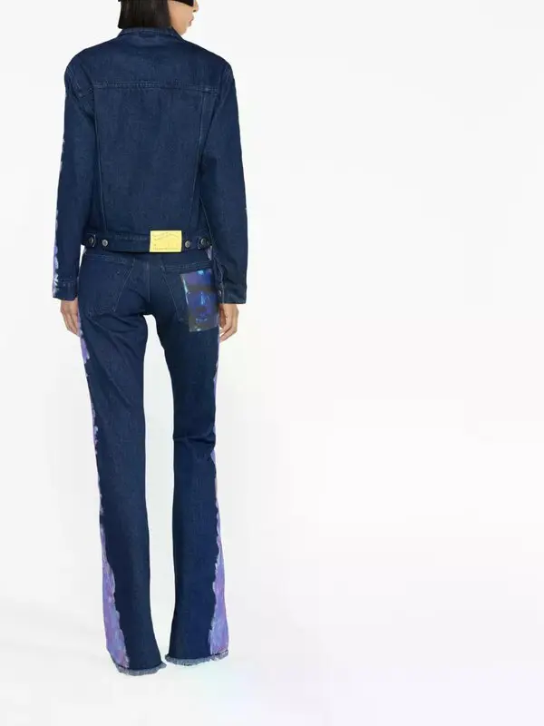 SKY HIGH FARM WORKWEAR Tie-dye Panel Denim Jacket