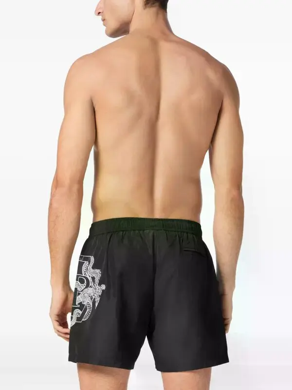 Philipp Plein Dragon-print Swim Shorts