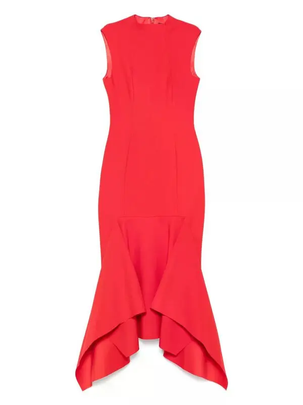 Solace London Trinity Midi Dress - Red