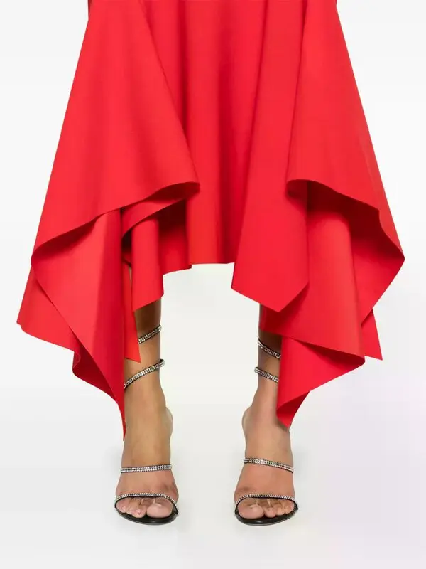 Solace London Trinity Midi Dress - Red