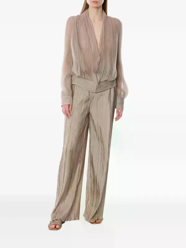Alberta Ferretti Silk Trousers