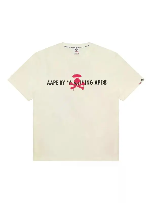 AAPE BY *A BATHING APE Logo-print T-shirt - White