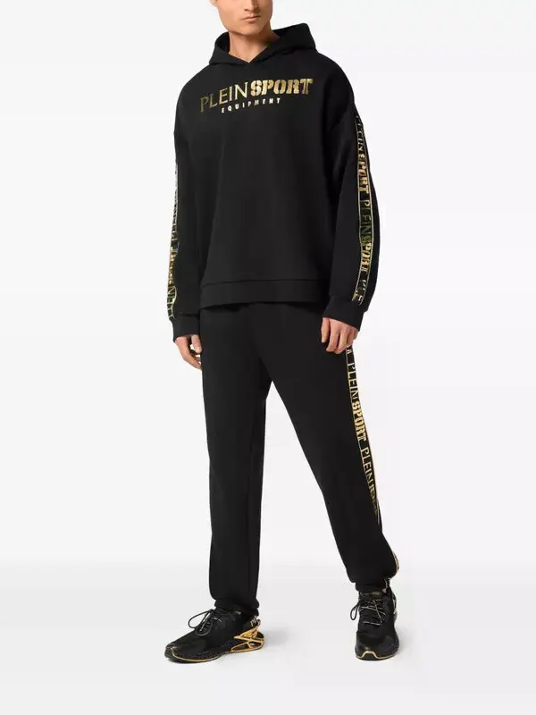 PLEIN SPORT Laminated-logo Hoodie