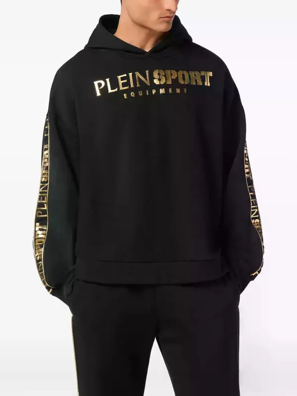 PLEIN SPORT Laminated-logo Hoodie