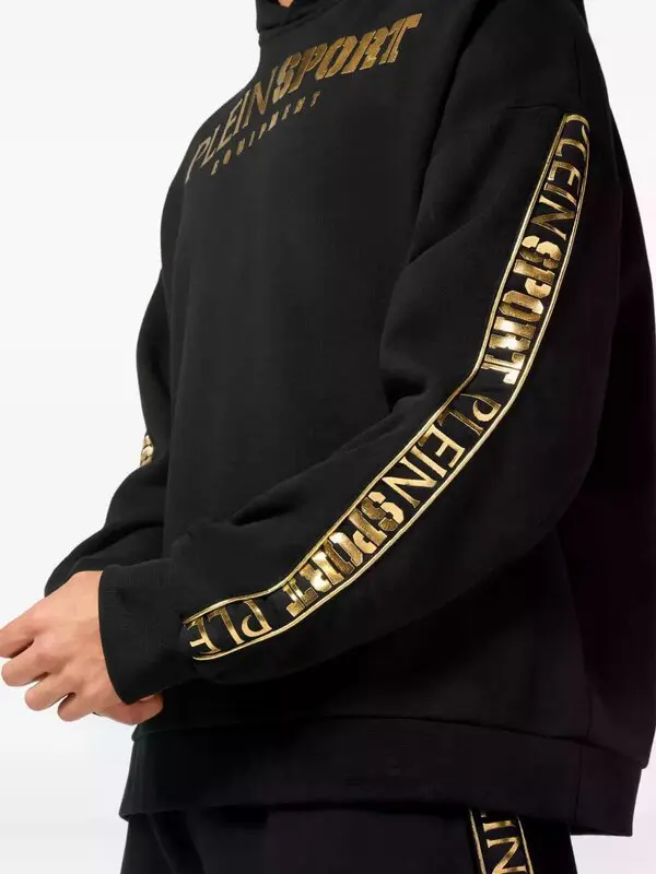 PLEIN SPORT Laminated-logo Hoodie