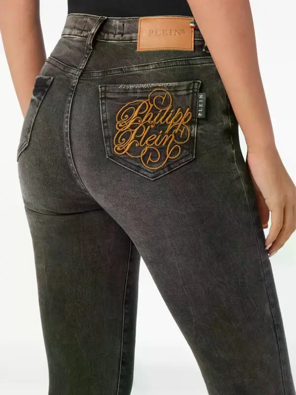 Philipp Plein High-waisted Skinny Jeans - Grey