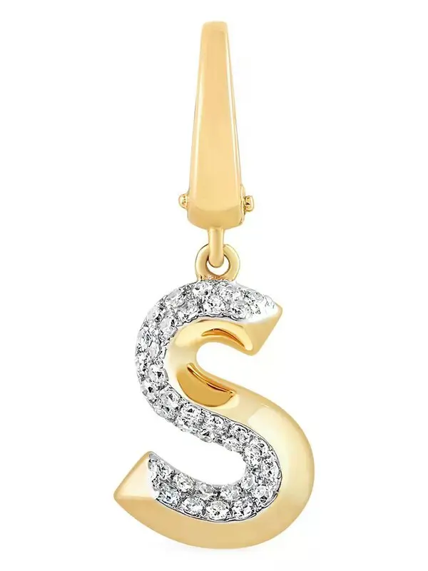 TRYYST 18kt Yellow Alphabet S Diamond Charm - Gold