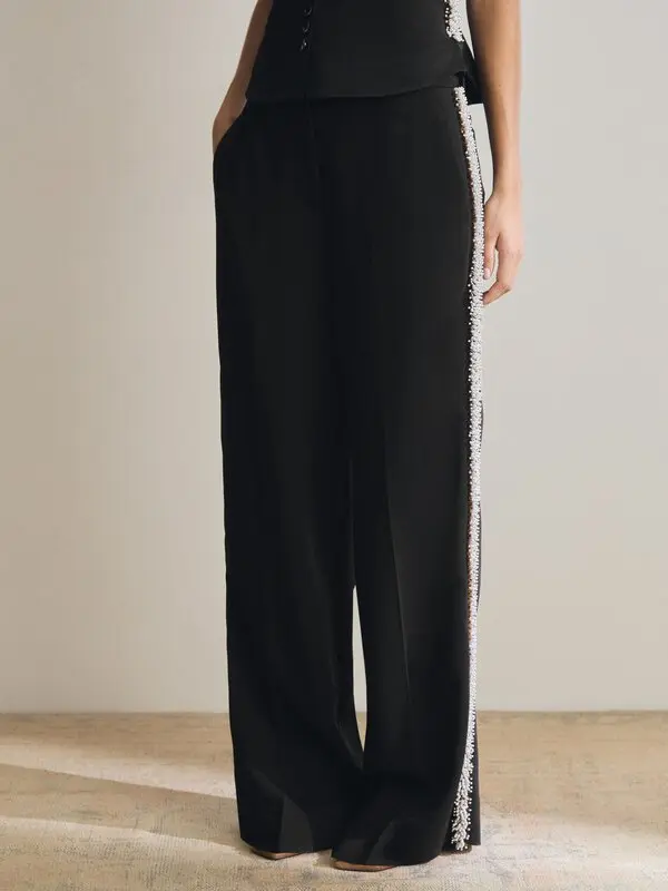 REISS Marcella Atelier Embellished Trousers