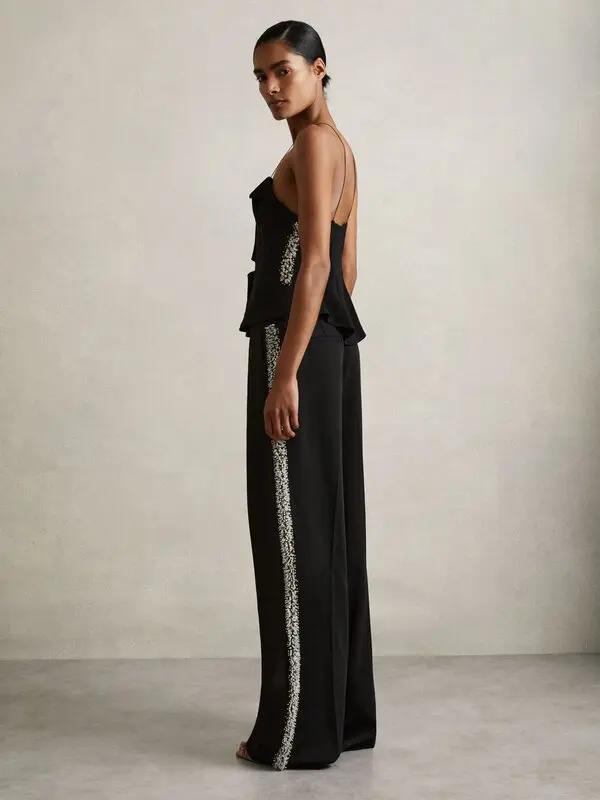 REISS Marcella Atelier Embellished Trousers