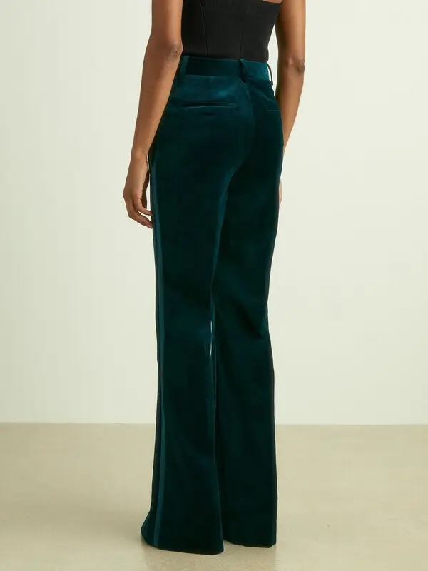 REISS Parisa Velvet Flared Trousers