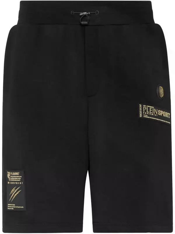 PLEIN SPORT Logo-appliqué Shorts