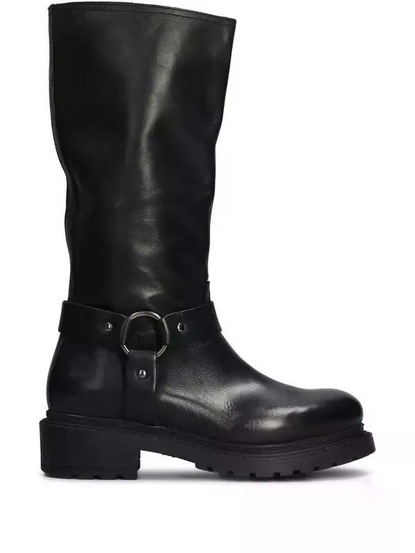 METISSE Leather Biker Boots