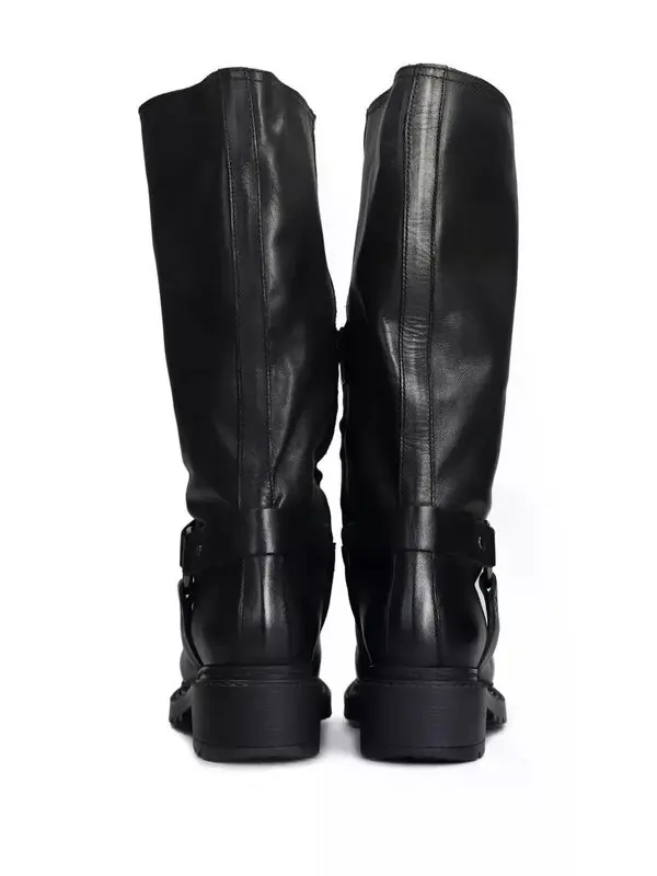 METISSE Leather Biker Boots