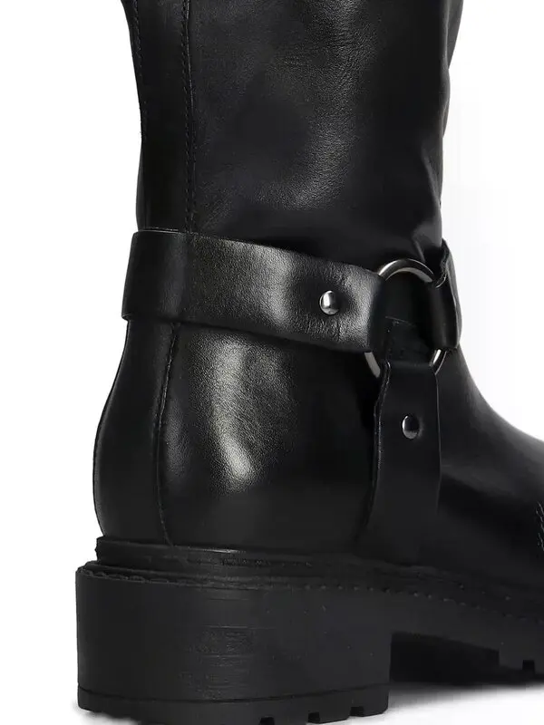 METISSE Leather Biker Boots
