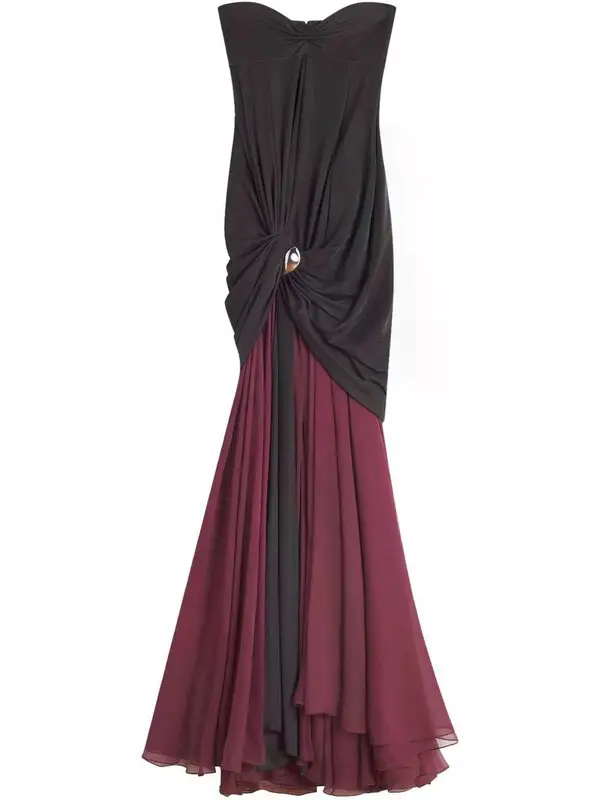 LANVIN Draped Strapless Dress