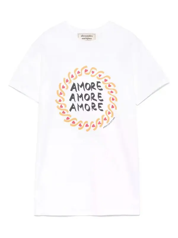 ALESSANDRO ENRIQUEZ Printed T-shirt - White