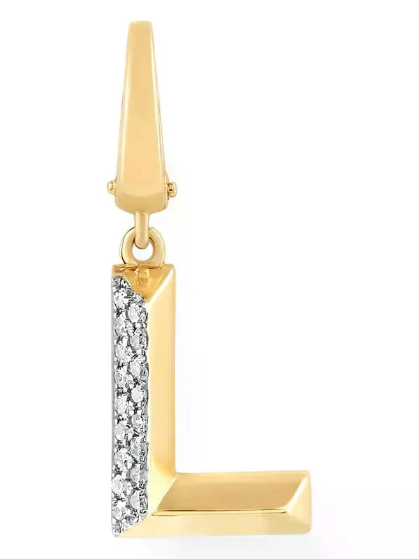 TRYYST 18kt Yellow Alphabet L Diamond Charm - Gold