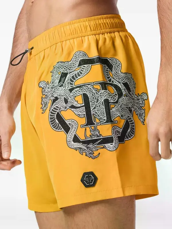 Philipp Plein Graphic-print Swim Shorts