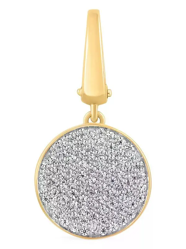 TRYYST 18kt Yellow Medallion Diamond Charm - Gold