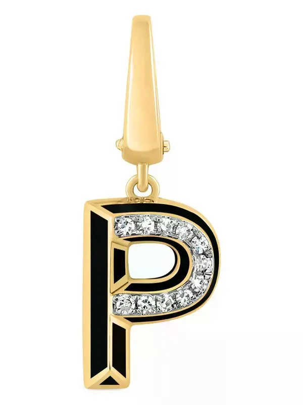 TRYYST 18kt Yellow Alphabet P Diamond Charm - Gold