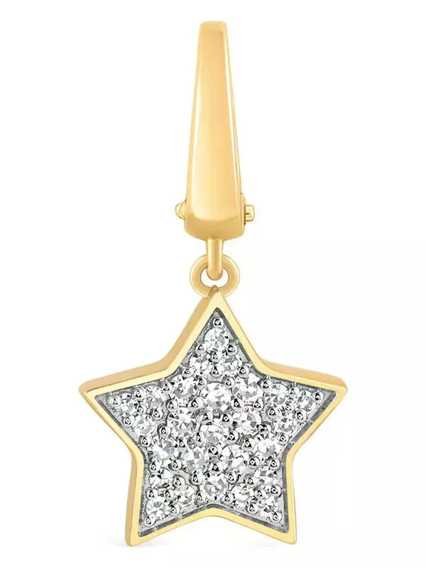 TRYYST 18kt Yellow Diamond Star Charm - Gold