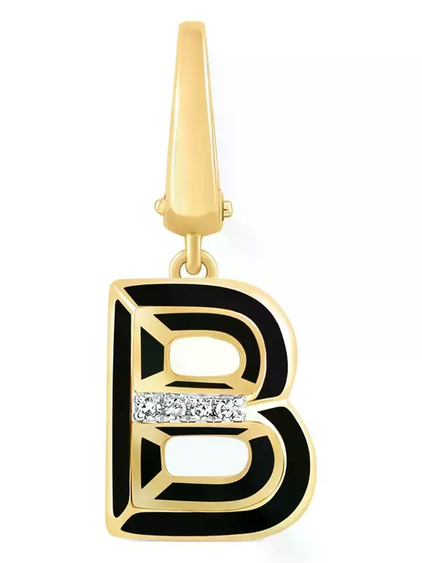 TRYYST 18kt Yellow Alphabet B Diamond Charm - Gold