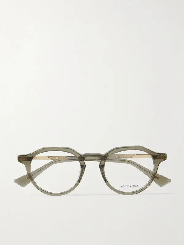 Bottega Veneta Forte Round-frame Optical Glasses - Gray