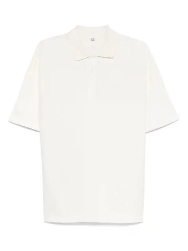 C.P. COMPANY Micro Pattern Jacquard Polo Shirt - Neutrals