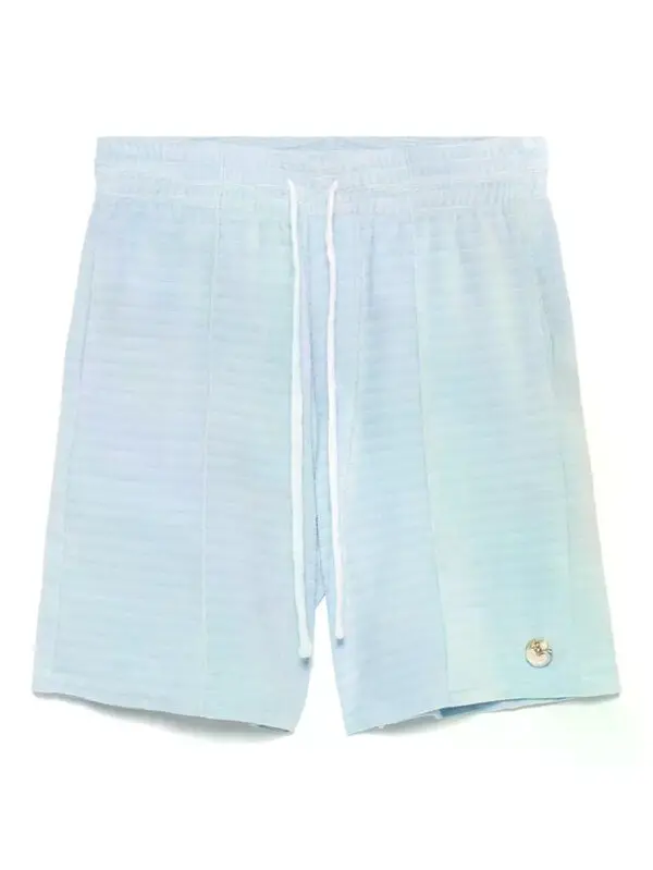 Casablanca Velour Stripe Shorts - Blue