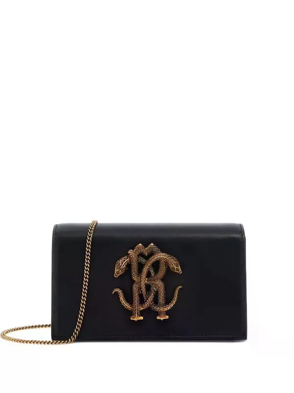 Roberto Cavalli Metallic-logo Shoulder Bag