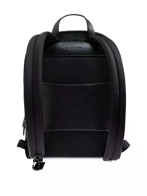COACH Theo Patterned Backpack - Black