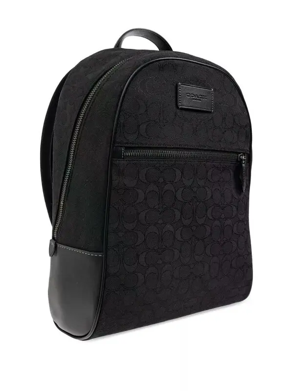 COACH Theo Patterned Backpack - Black