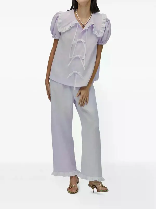 Sleeper Organic Linen Straight-leg Trousers